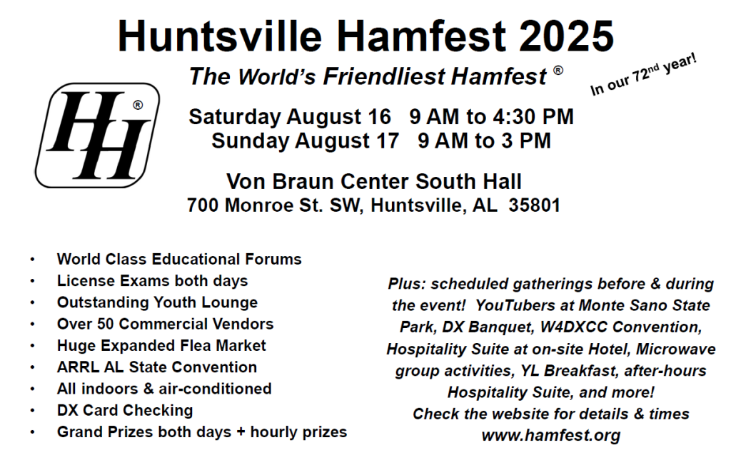 2025 Event Flyer – Huntsville Hamfest